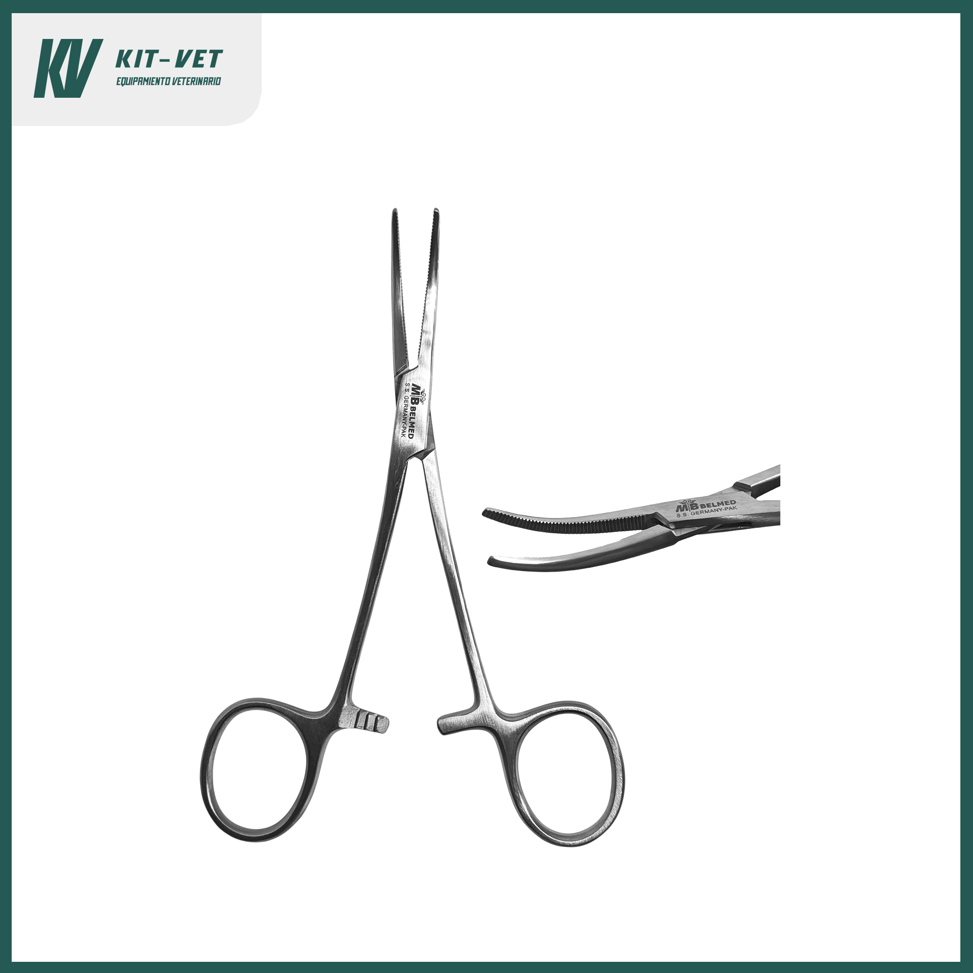 Pinzas Crile Curvas - KIT-VET