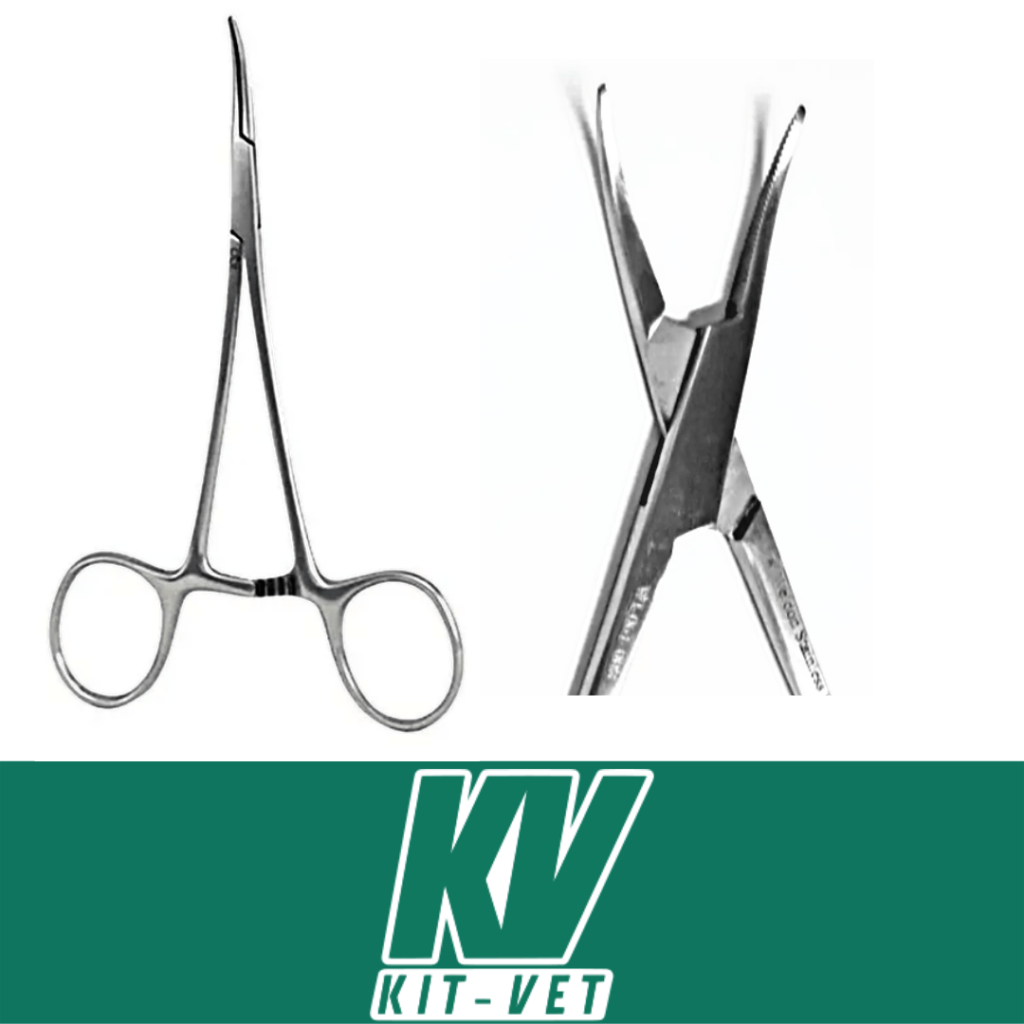 Pinza Halstead Curva S/ Diente - kit Vet