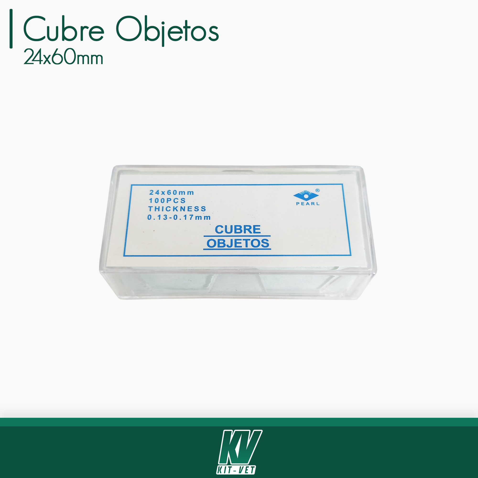 Cubre Objetos de vidrio 24x60mm. - Kit-Vet